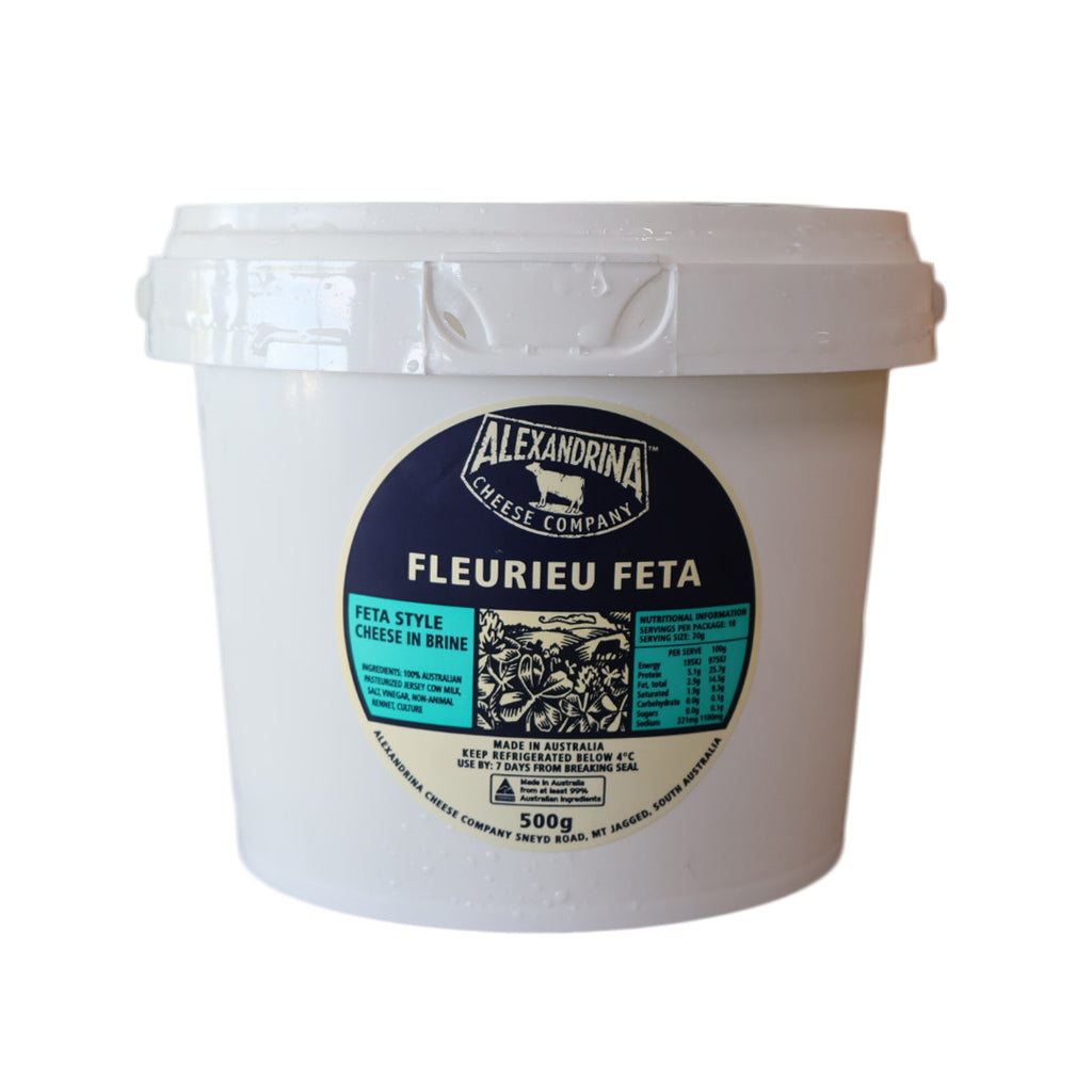Fleurieu Feta - 500 gm tub – Alexandrina Cheese Company